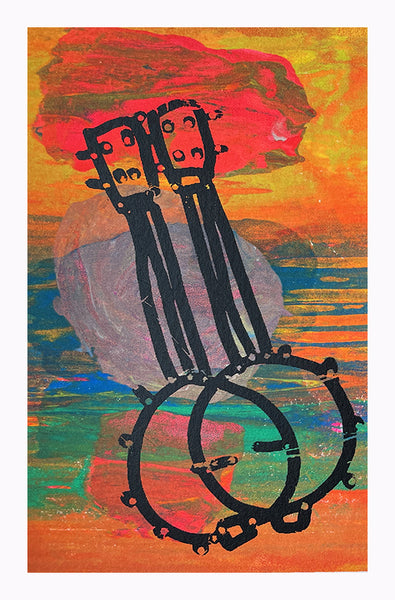 Monoprinted Art Card - Roman Serrano – Community Access Art Collective